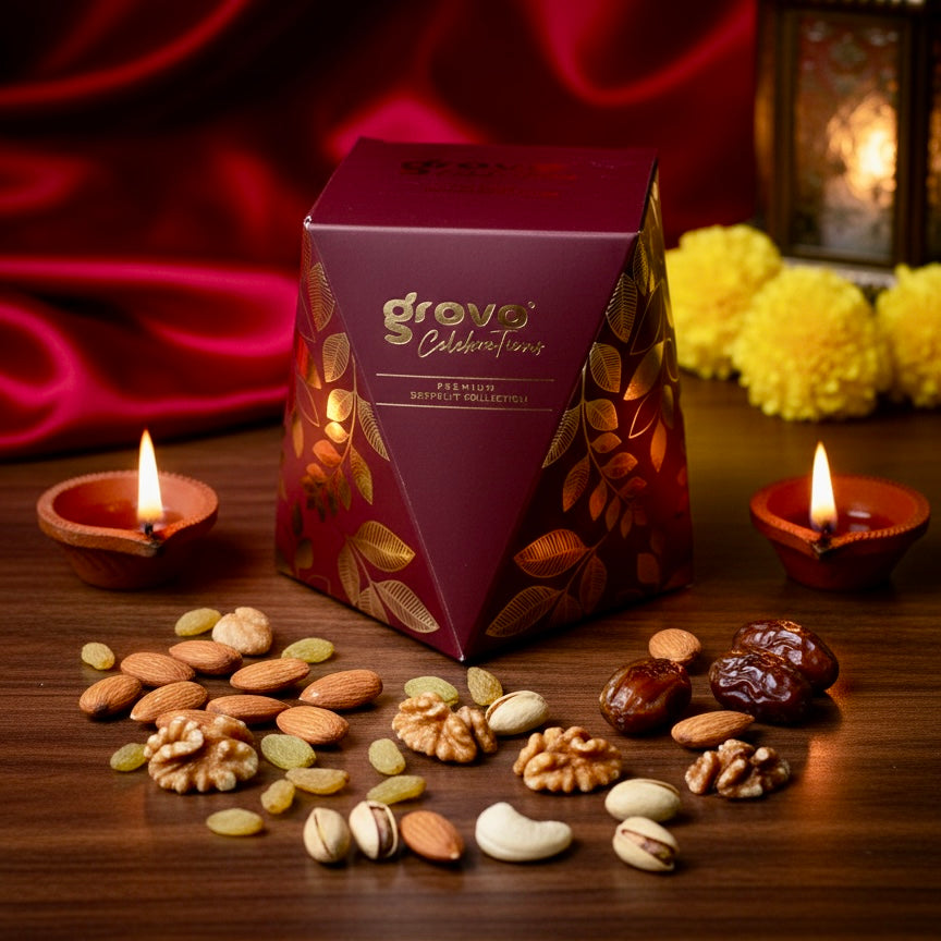 Grovo Celebrations Stellar Premium Dry Fruit Gift Set 200g – Grovo Foods