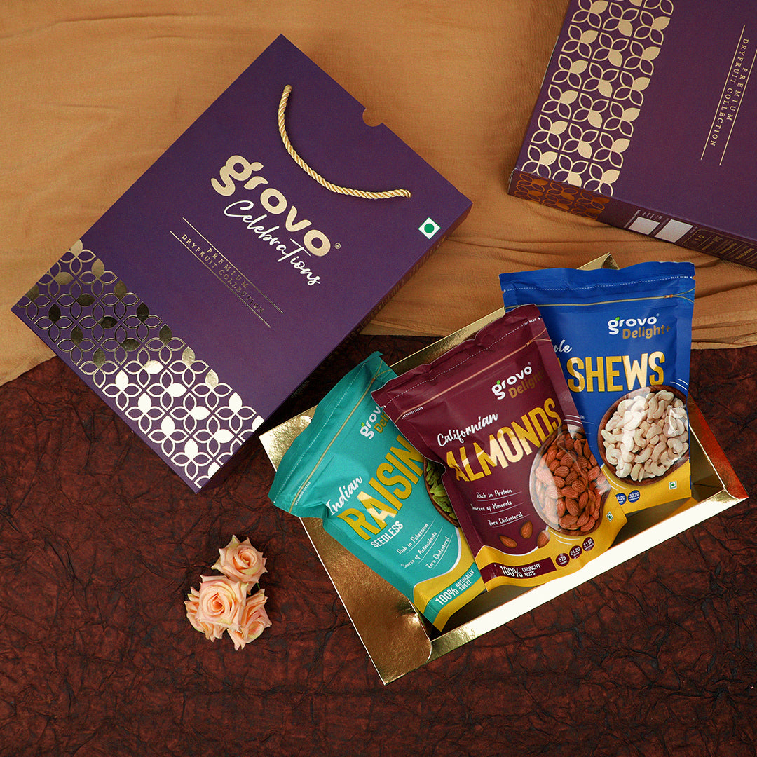 Grovo Celebrations Eclipse Premium Dry Fruit Gift Set 600g – Grovo Foods