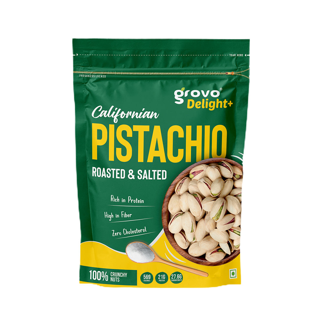Grovo Delight+ Californian Pistachio Roasted & Salted 200g – Grovo Foods